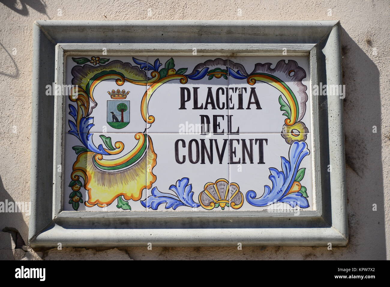 road signs in the province of valencia - spain Stock Photo - Alamy