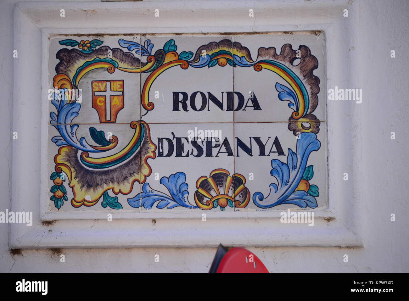 road signs in the province of valencia - spain Stock Photo - Alamy