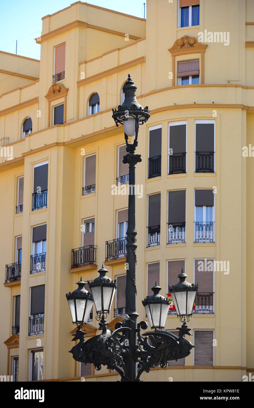 facades of houses in valencia - spain Stock Photo - Alamy