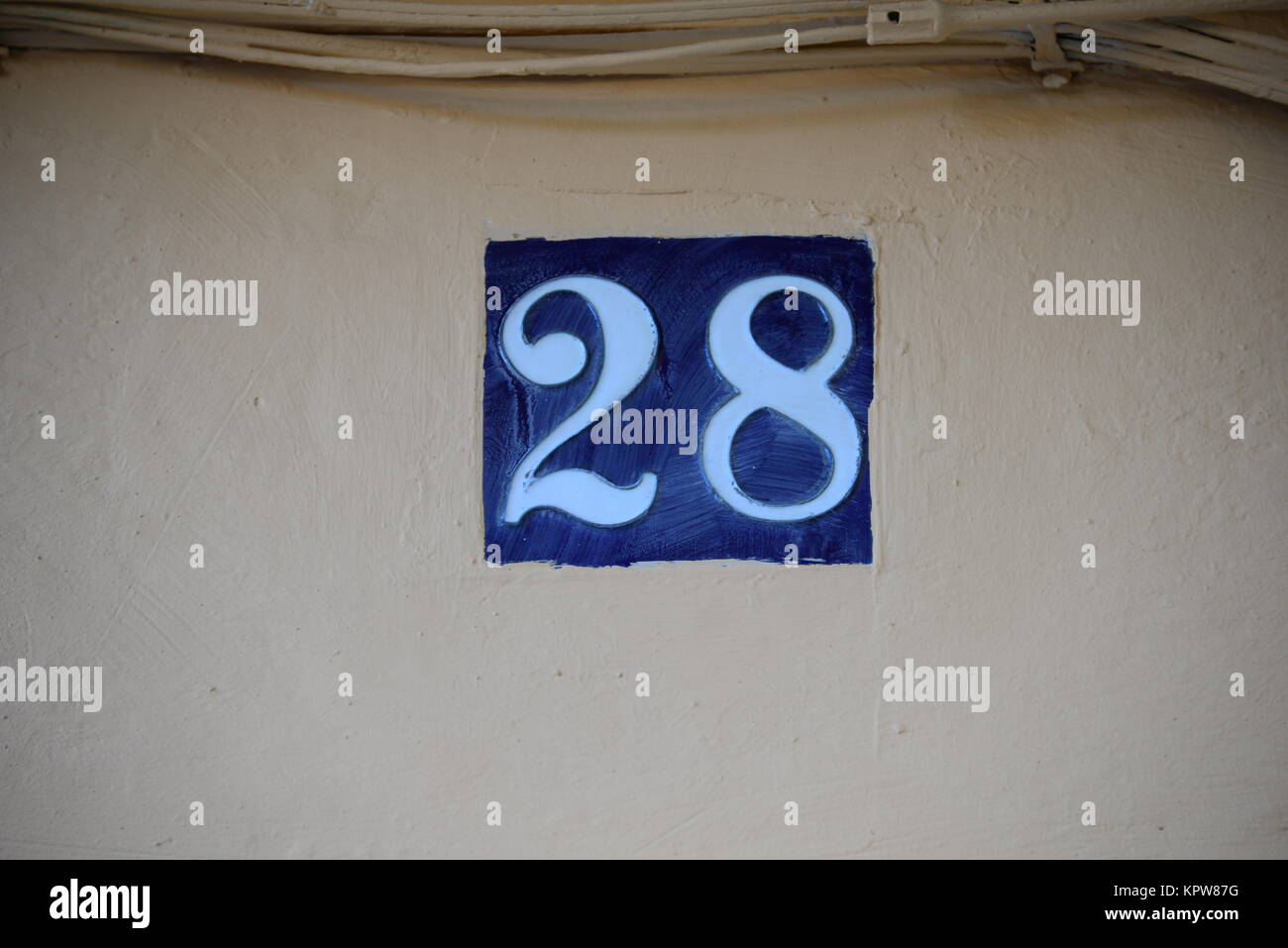 spain,valencia,house number 28 Stock Photo - Alamy