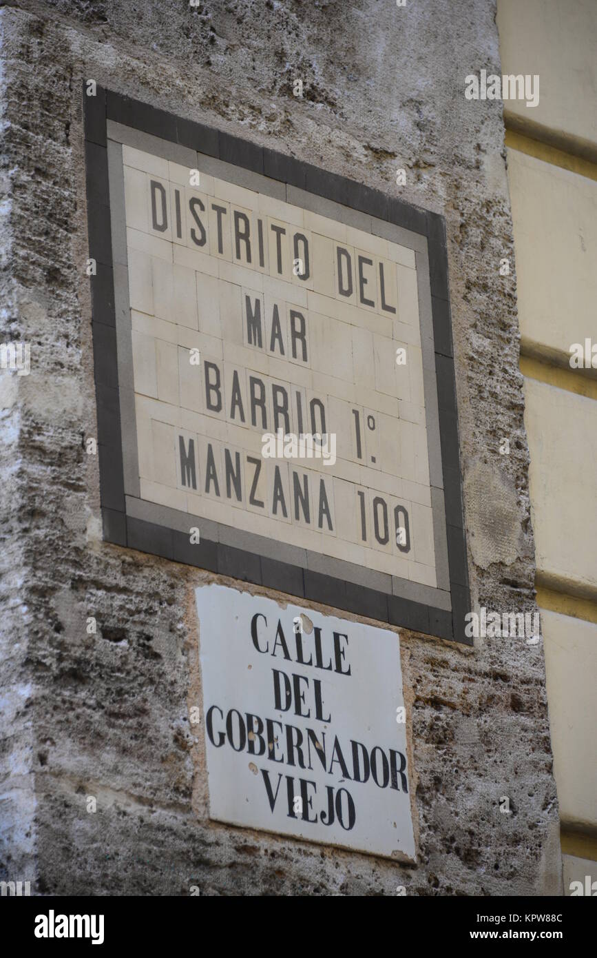 street signs in valencia - spain Stock Photo - Alamy