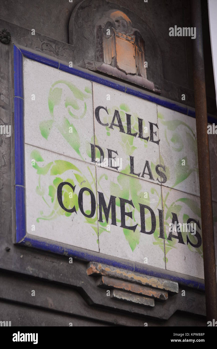 street signs in valencia - spain Stock Photo - Alamy