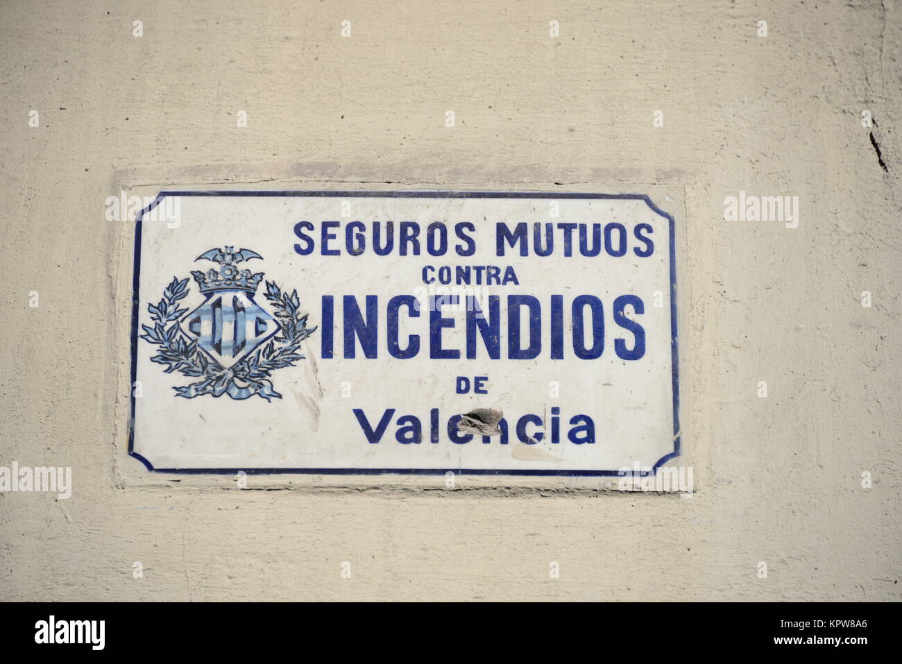 street signs in valencia - spain Stock Photo - Alamy