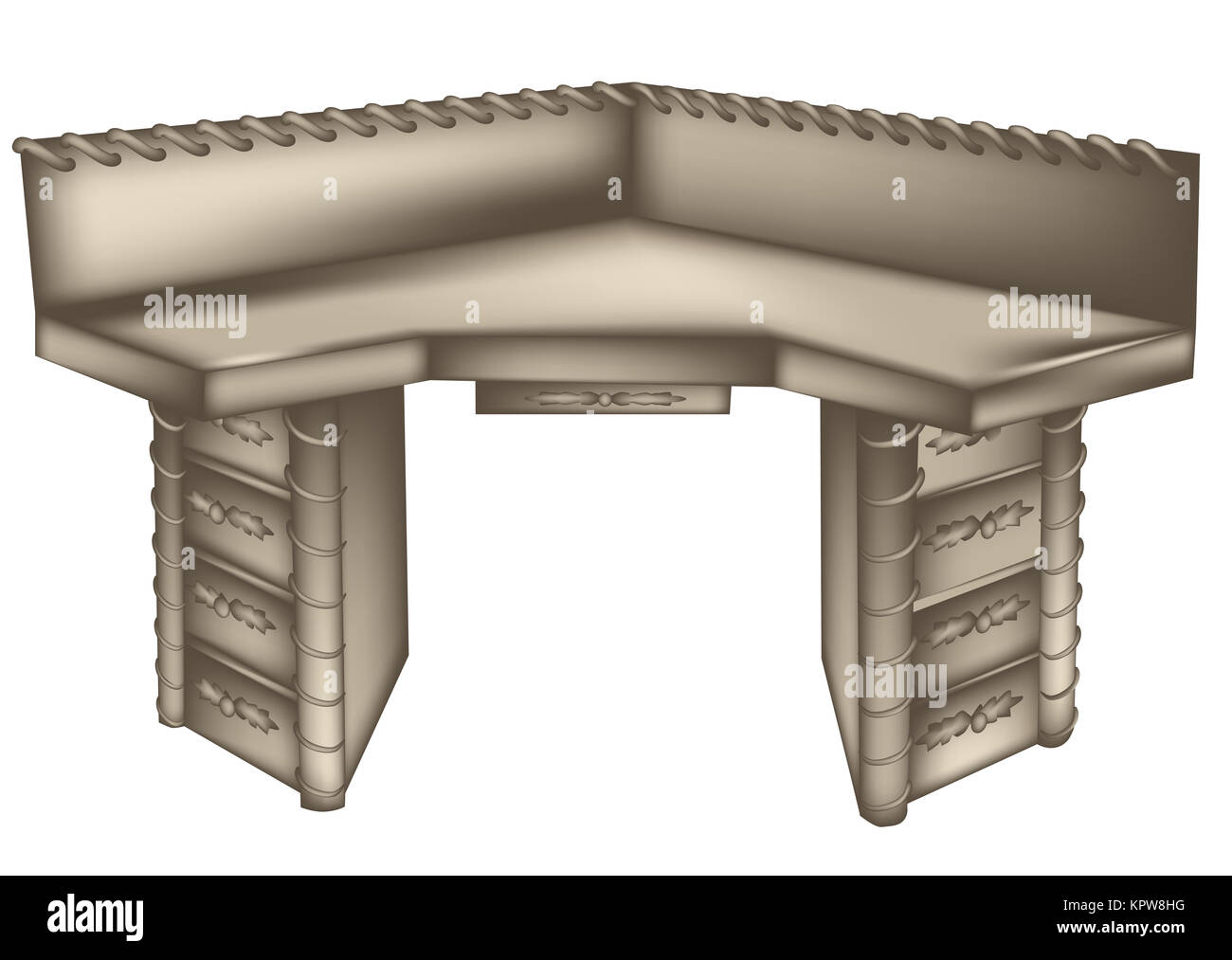 Empty office interior desk Cut Out Stock Images & Pictures - Alamy