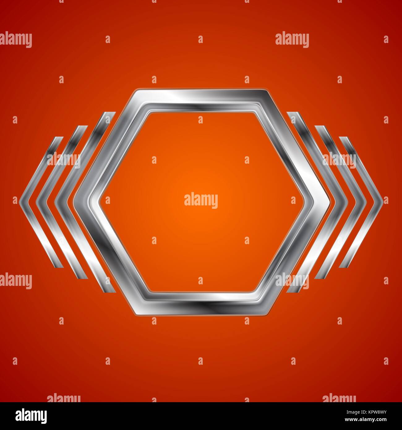Abstract metallic hexagon logo background hi-res stock photography and ...
