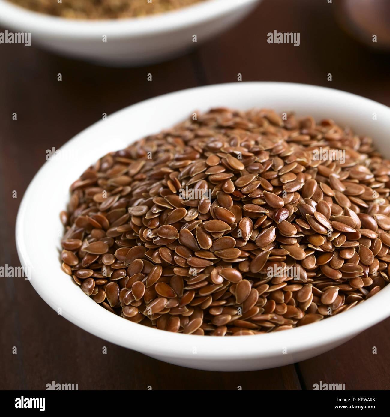 Brown Flax Seeds or Linseeds Stock Photo - Alamy