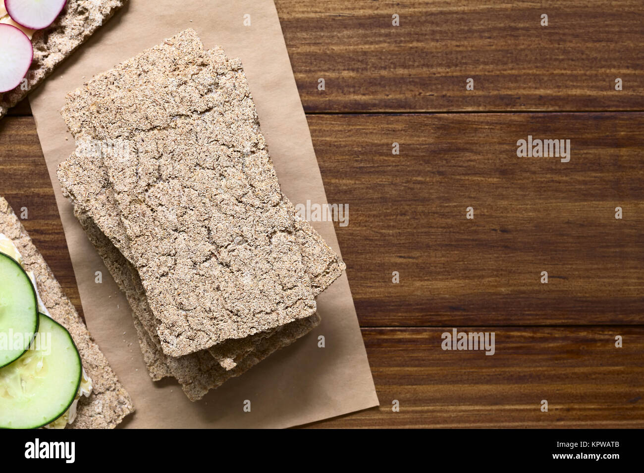 Wholemeal Rye Crispbread Stock Photo - Alamy