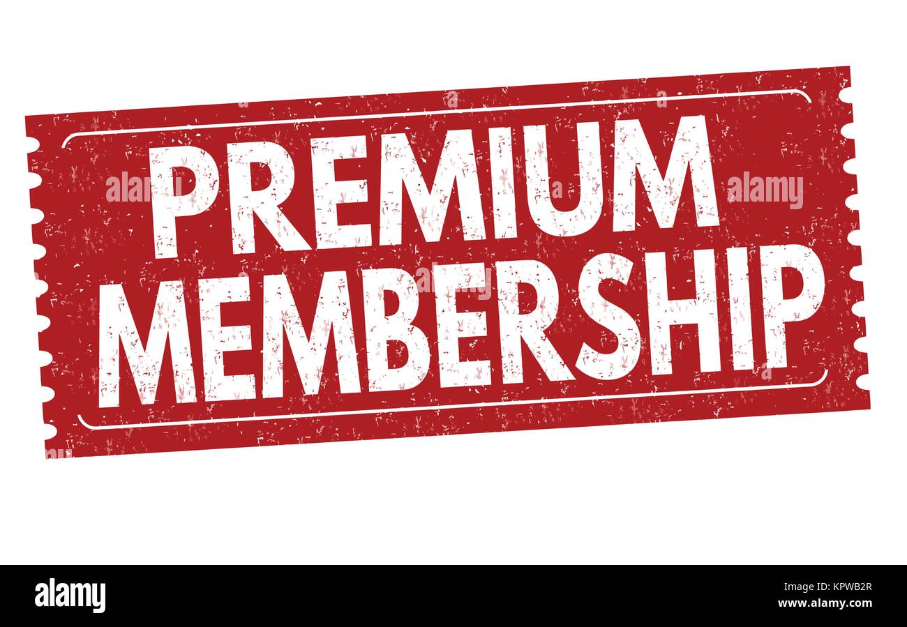 Premium membership grunge rubber stamp on white background, vector ...