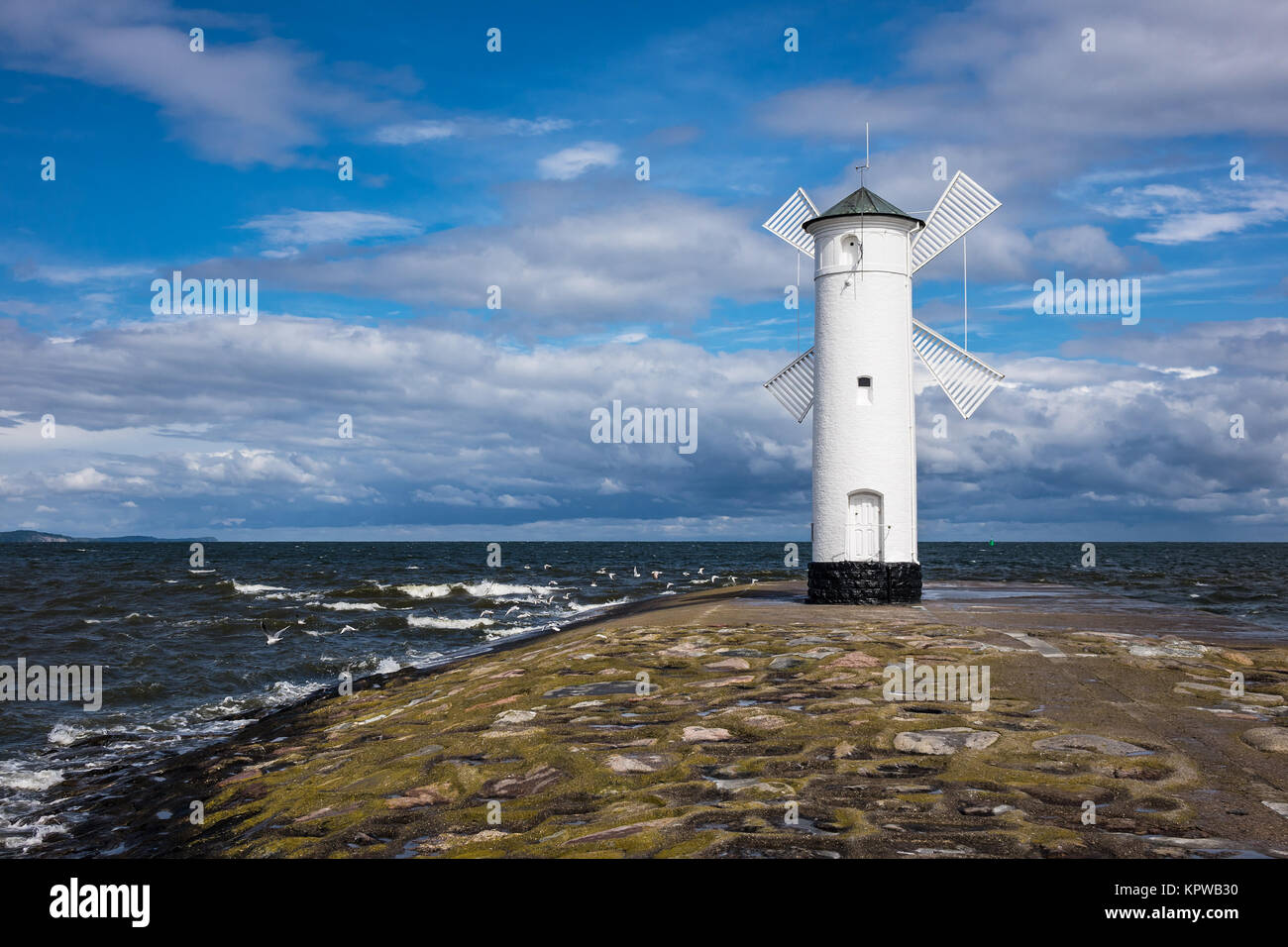 Die Mole in Swinemünde in Polen Stock Photo - Alamy