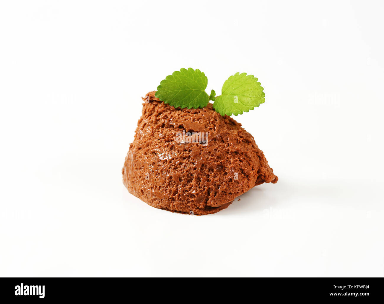 Mousse au chocolat white background Cut Out Stock Images & Pictures - Alamy