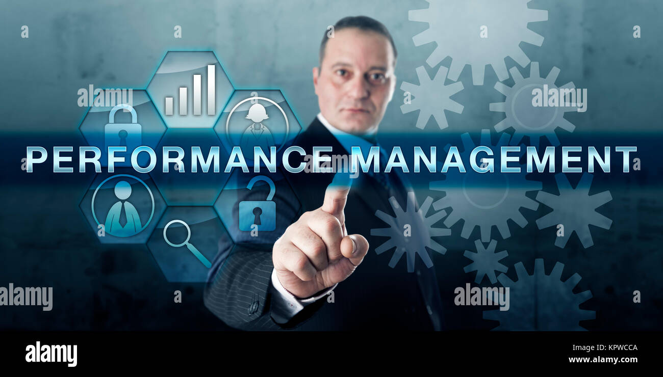 Supervisor Touching PERFORMANCE MANAGEMENT Stock Photo - Alamy