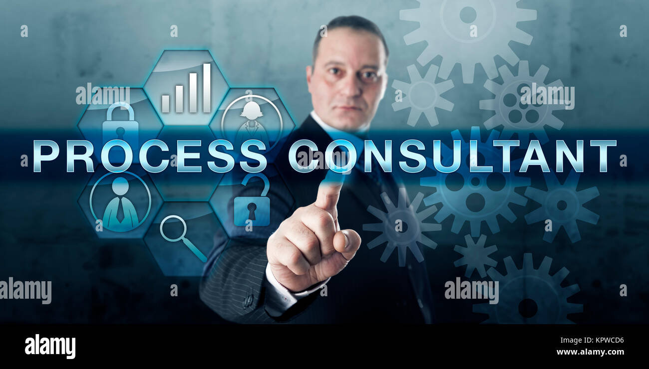 Qualified Professional Pushing PROCESS CONSULTANT Stock Photo - Alamy