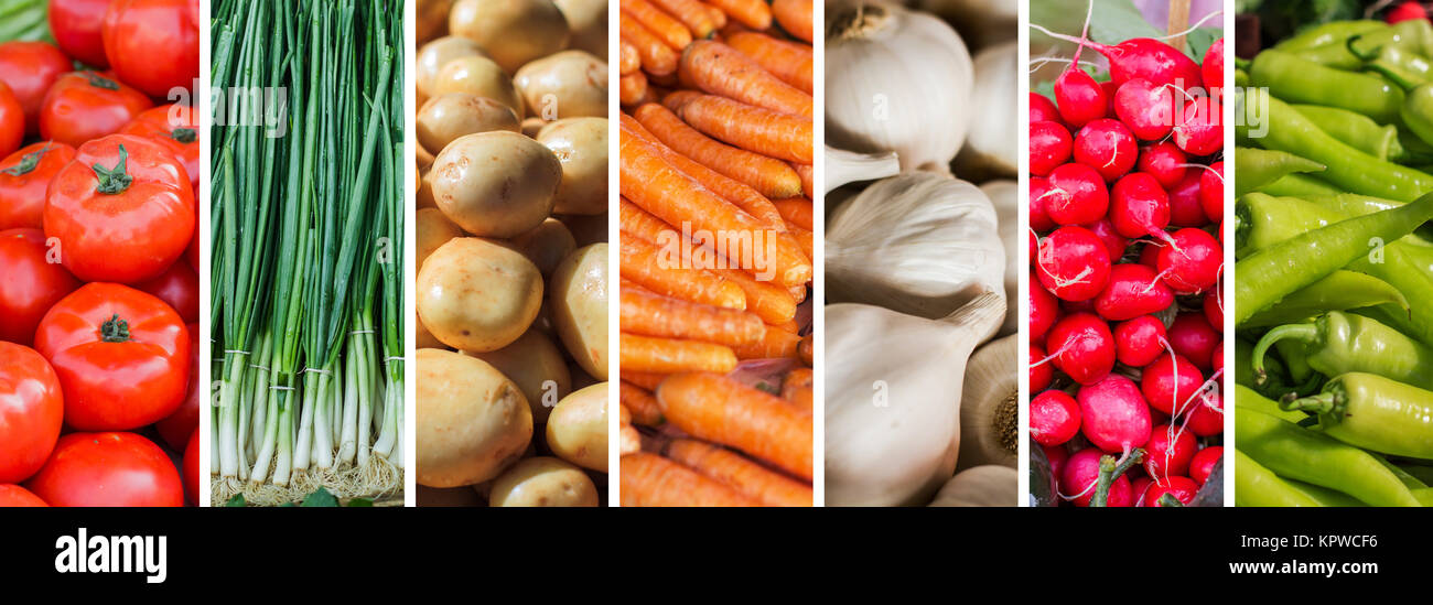 Fresh Vegetable Collage Stock Photo - Alamy