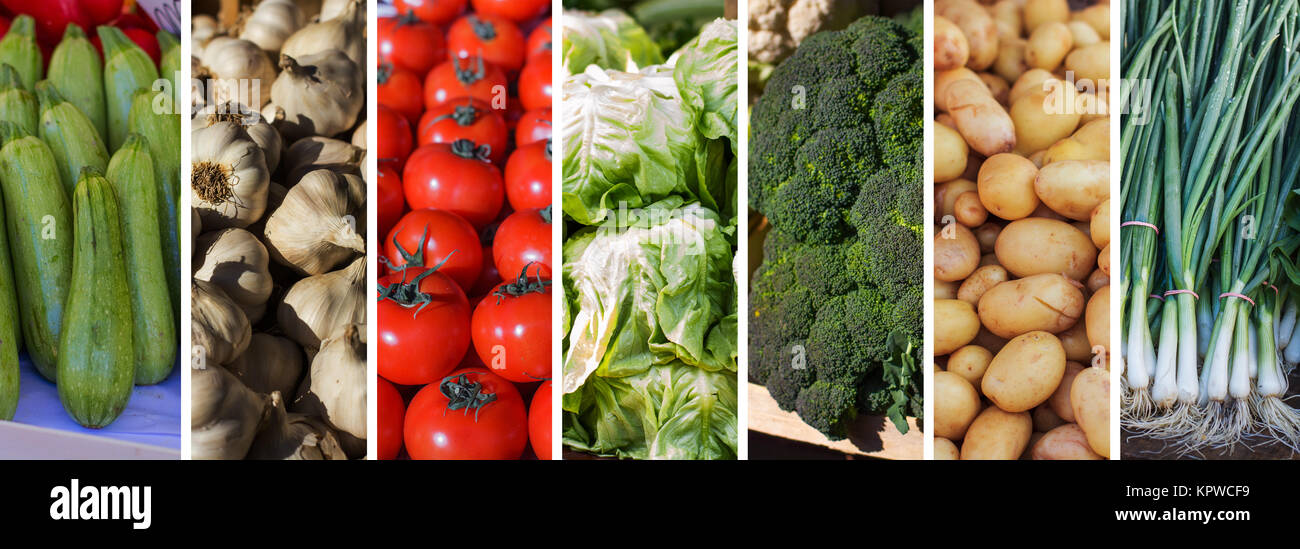 Fresh Vegetable Collage Stock Photo - Alamy