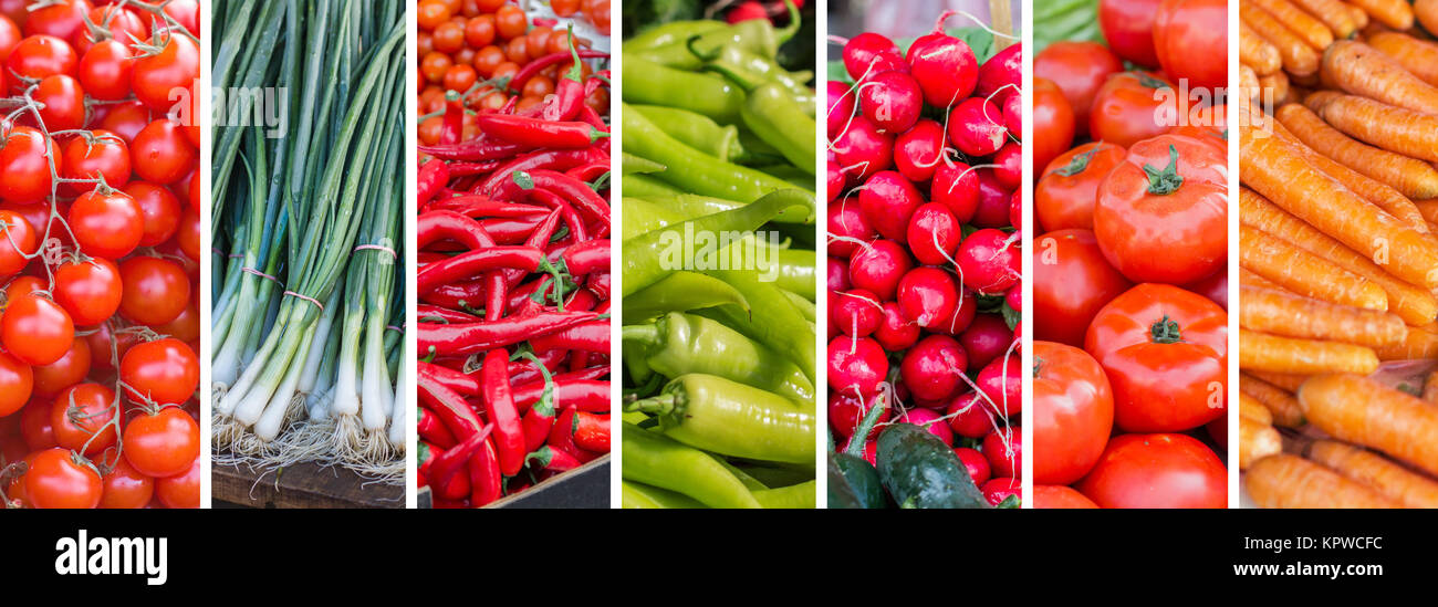 Fresh Vegetable Collage Stock Photo - Alamy