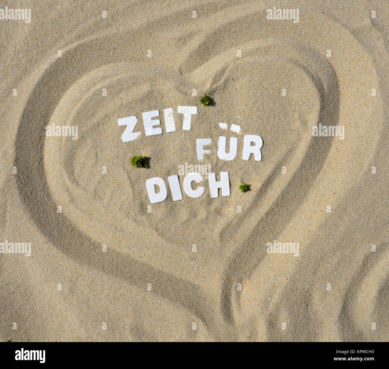 time for you text in the sand Stock Photo - Alamy