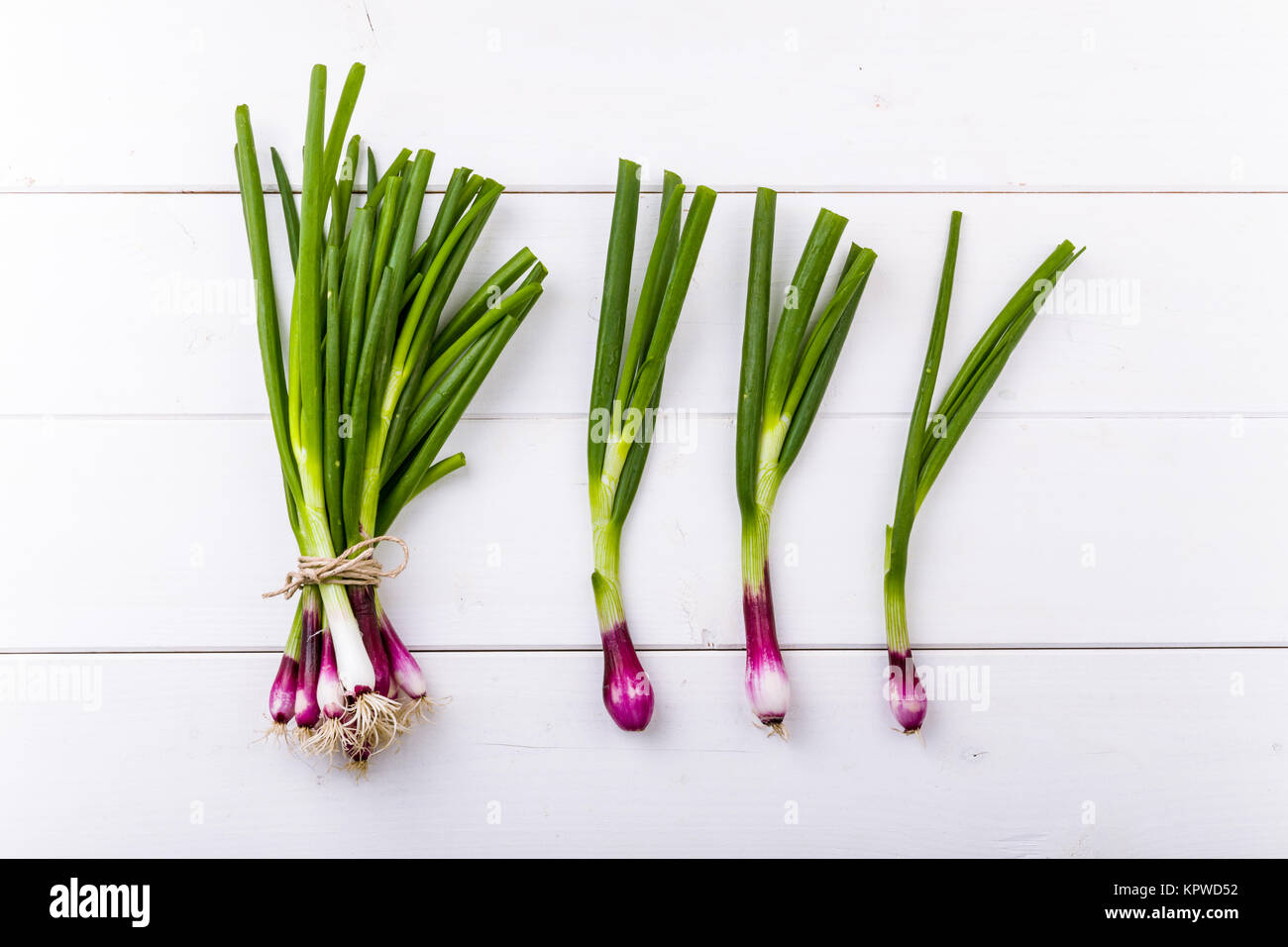 fresh red spring onions scallions Stock Photo - Alamy