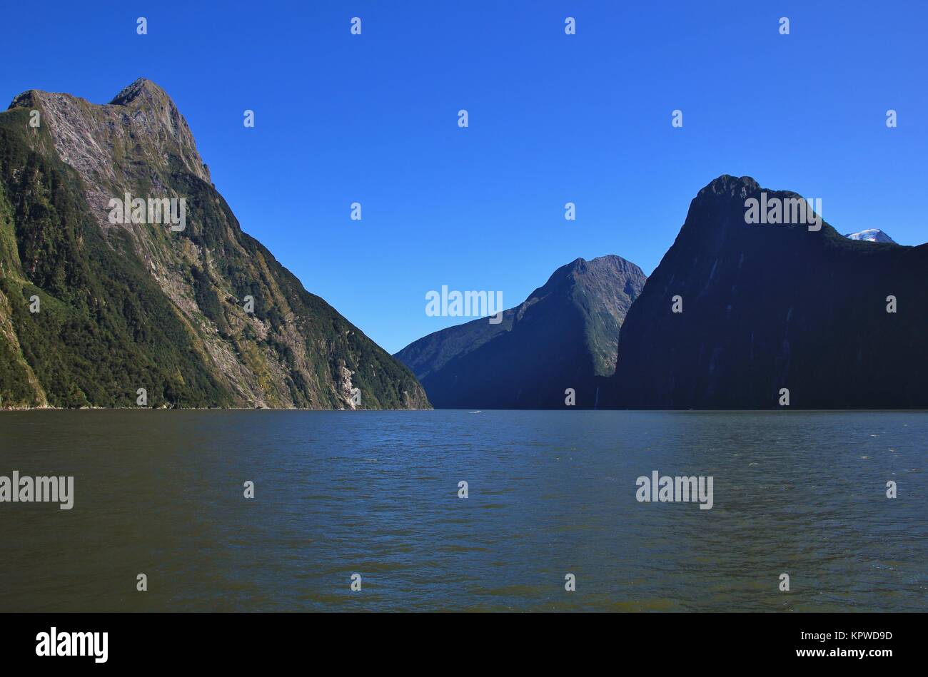 Milford Sound and Mitre Peak Stock Photo - Alamy