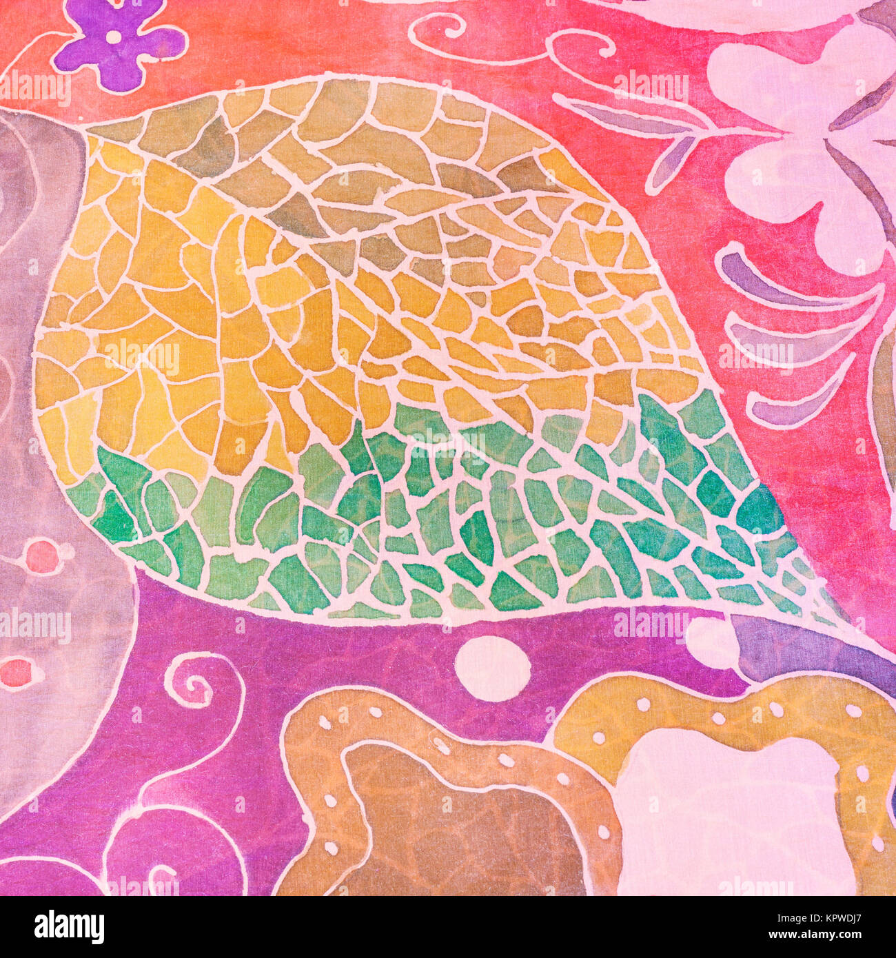 Hand painted silk leaf hi-res stock photography and images - Alamy