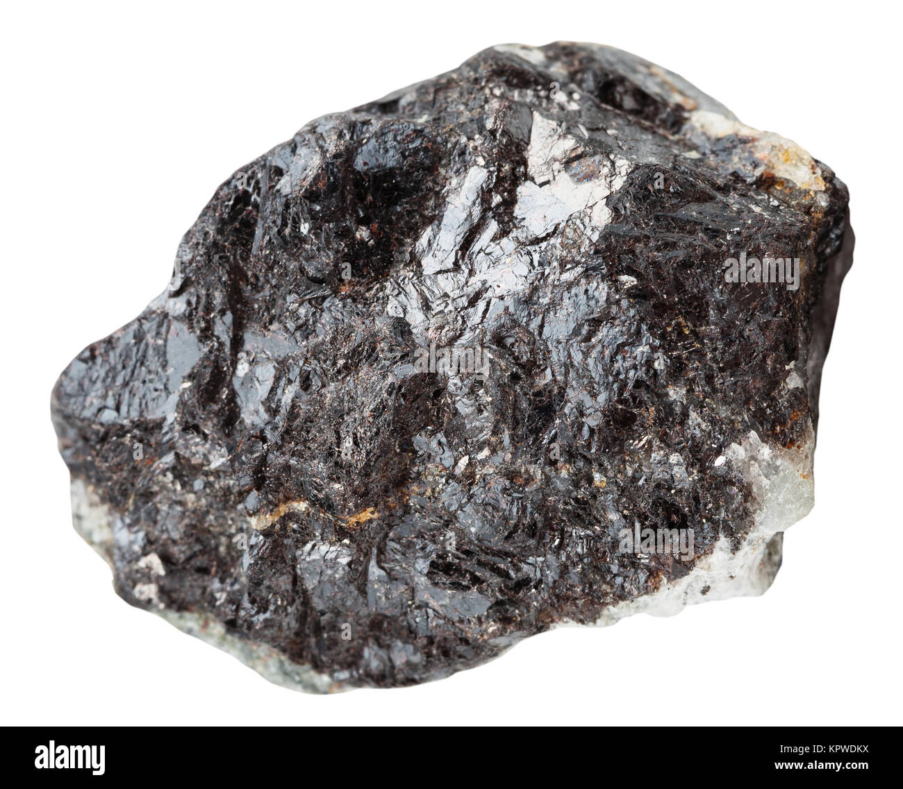 rock of sphalerite (zinc blende) isolated on white Stock Photo - Alamy