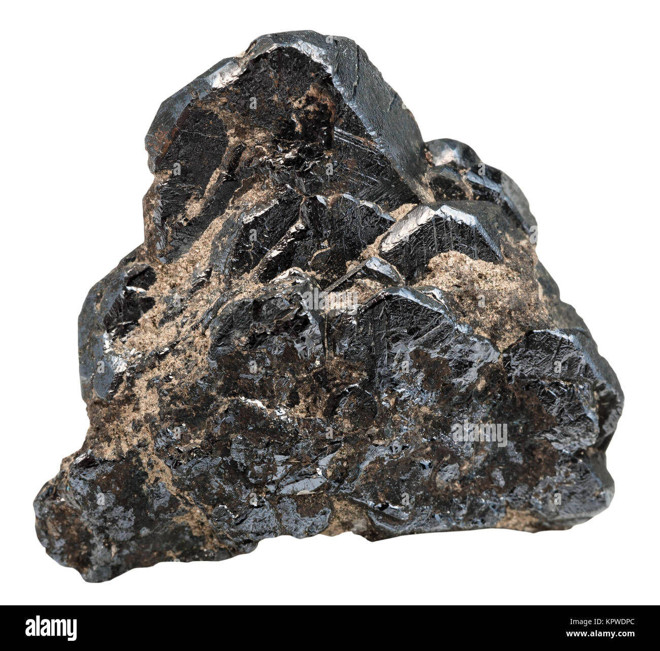 crystals of Ilmenite isolated on white Stock Photo - Alamy