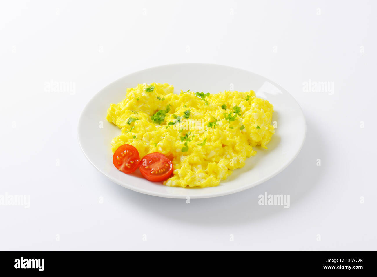 plate of scrambled eggs Stock Photo - Alamy