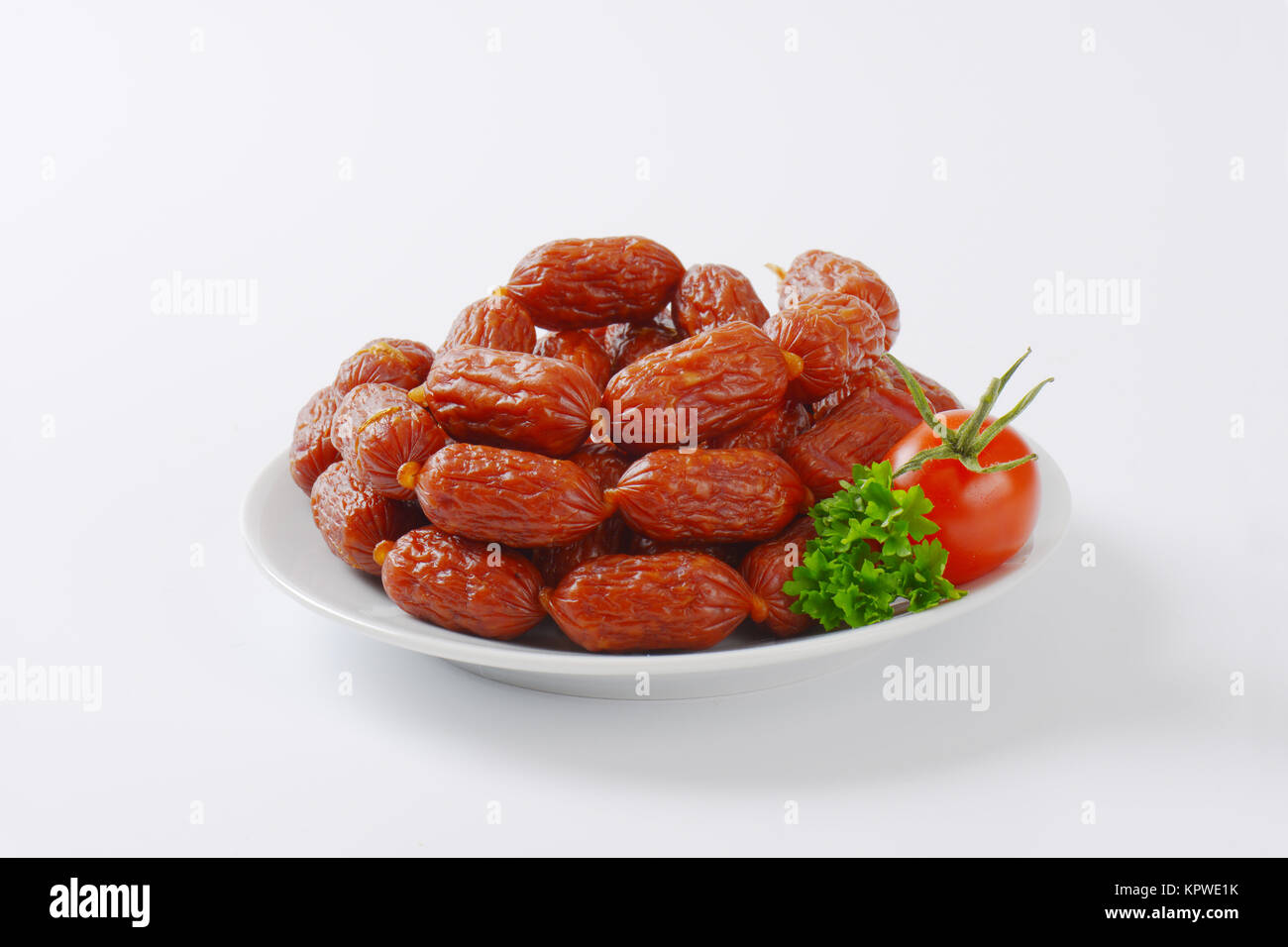 mini cabanossi sausages Stock Photo - Alamy