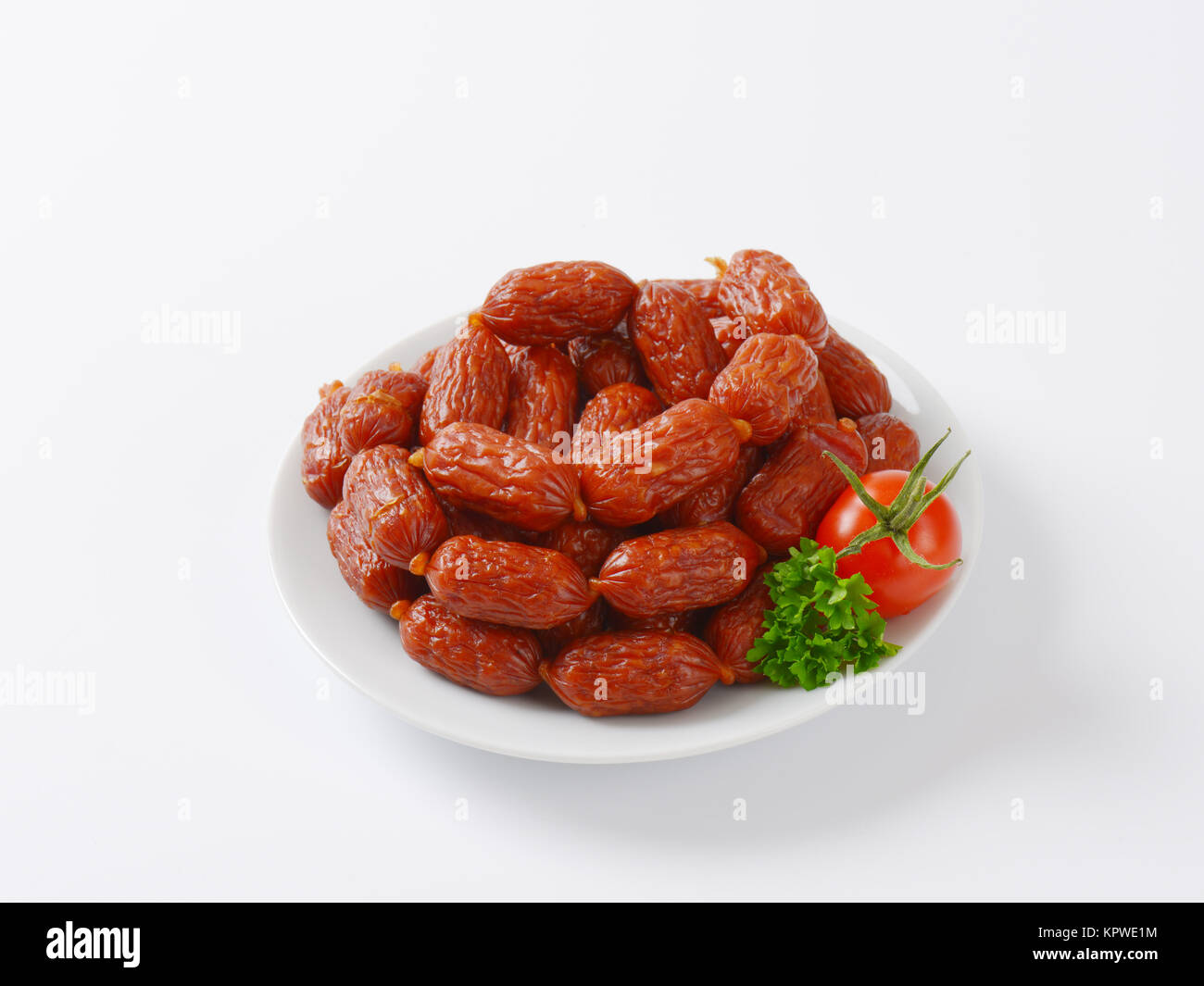 mini cabanossi sausages Stock Photo - Alamy