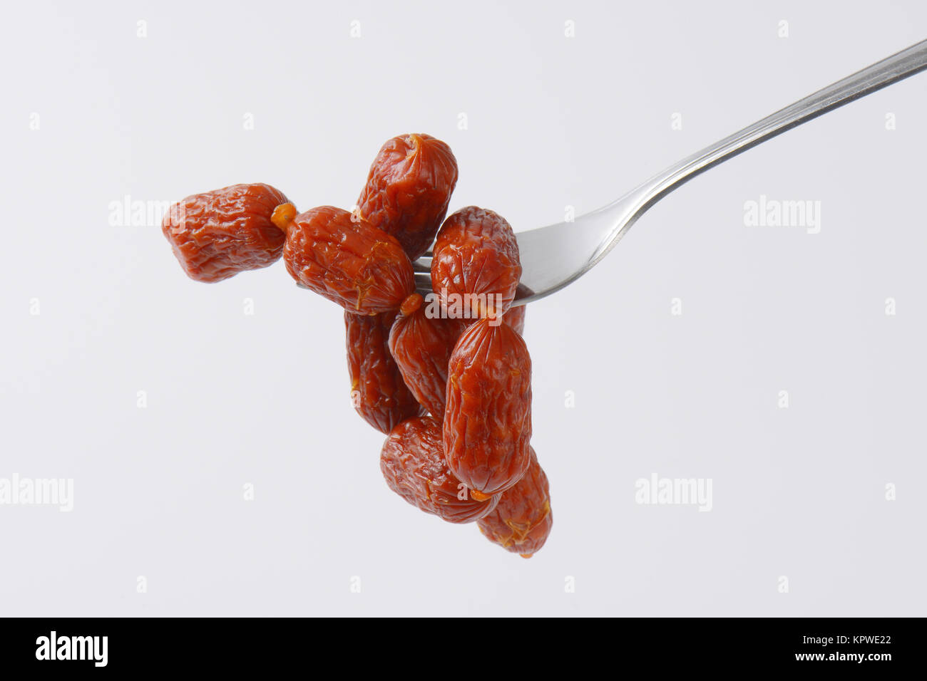 mini cabanossi sausages Stock Photo - Alamy