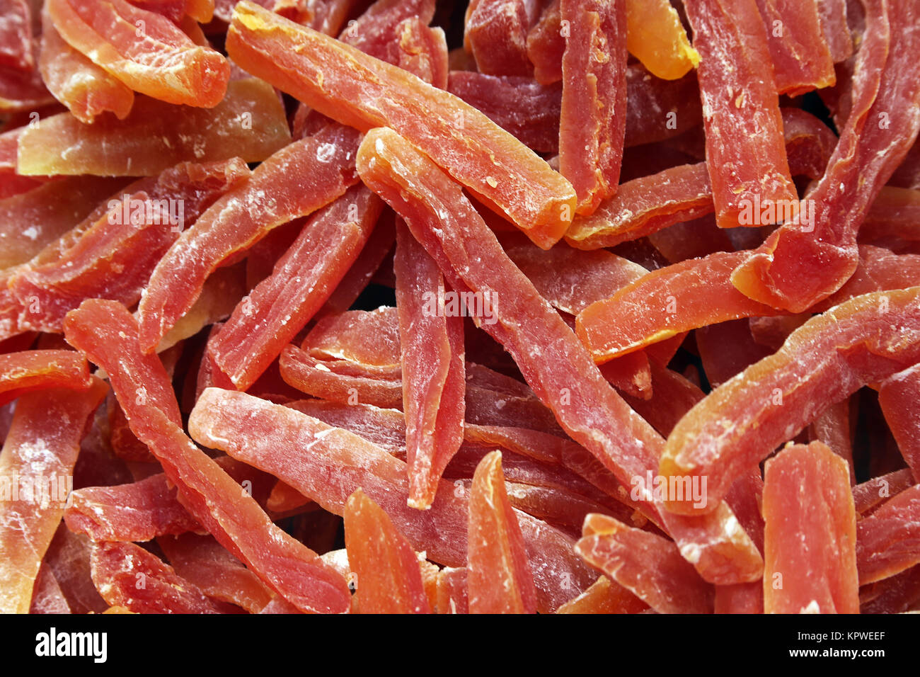 Papaya dried in strips Stock Photo - Alamy
