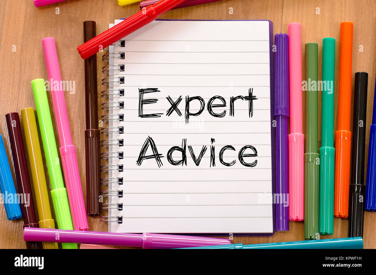 Felt-tip pen and notepad Stock Photo - Alamy