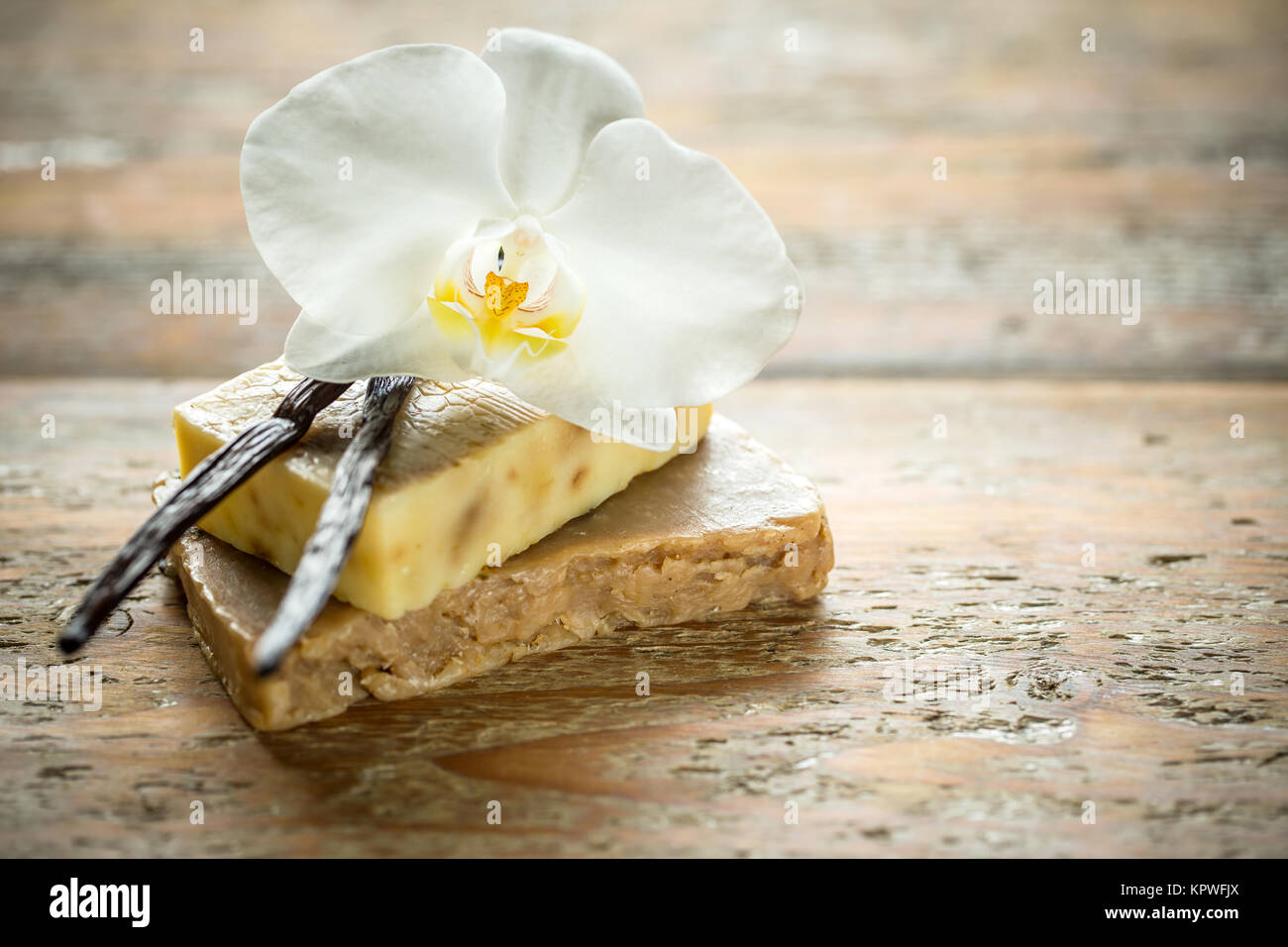 Homemade vanilla soap Stock Photo - Alamy