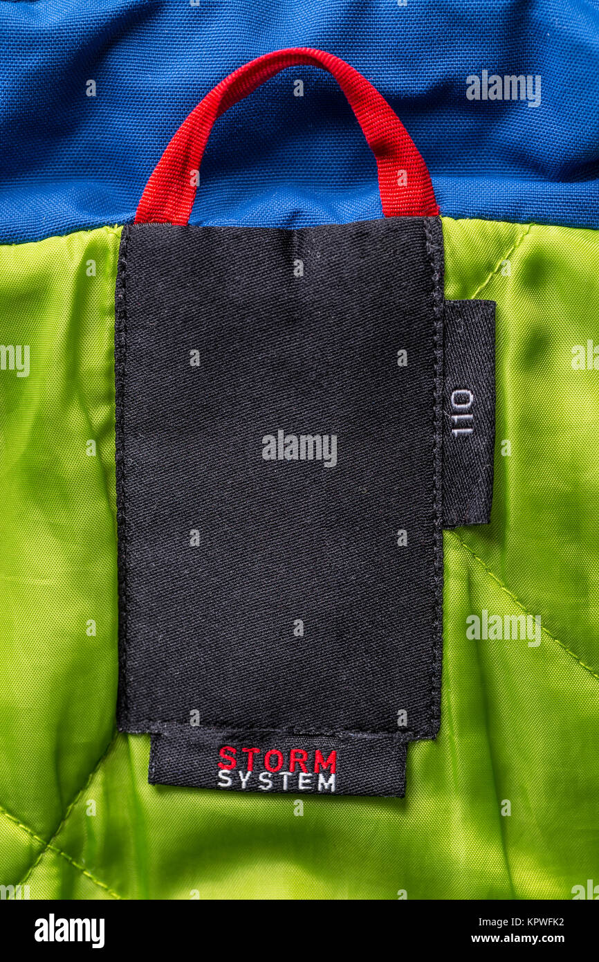 Kid coat label Stock Photo - Alamy