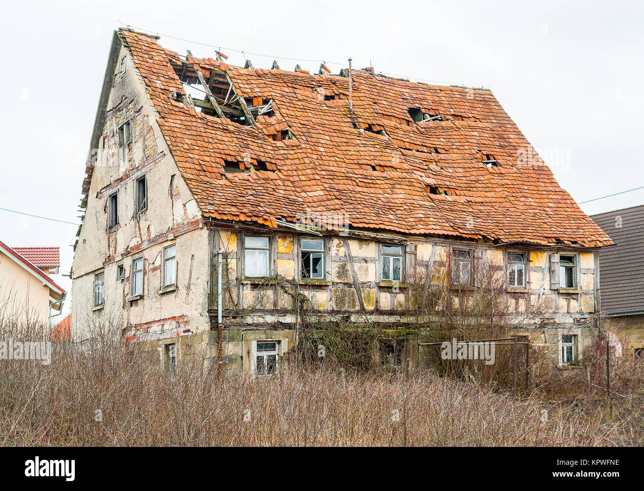 a rundown old farmhouse in Southern Germany Stock Photo - Alamy