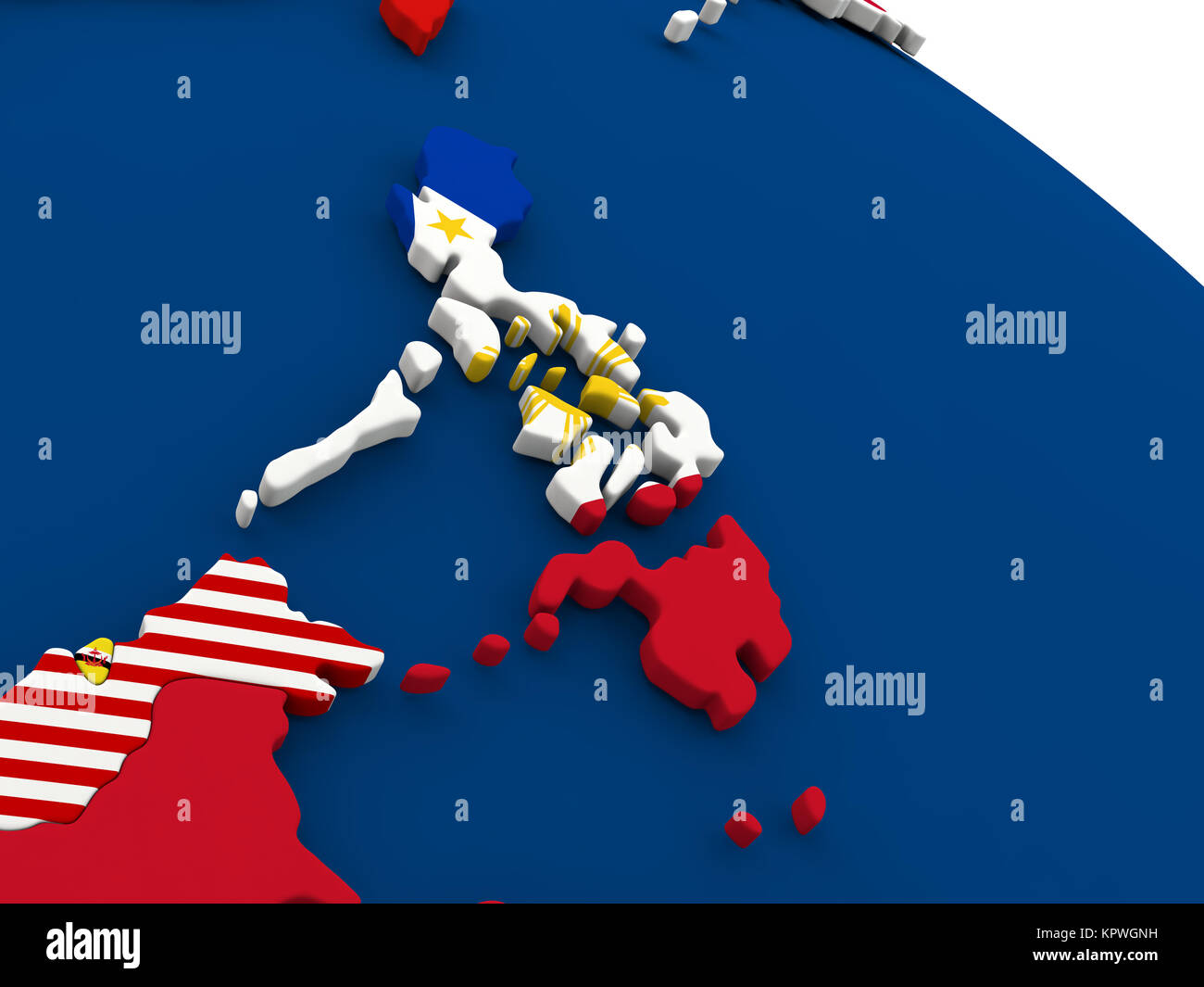 Philippines on globe country hi-res stock photography and images - Alamy