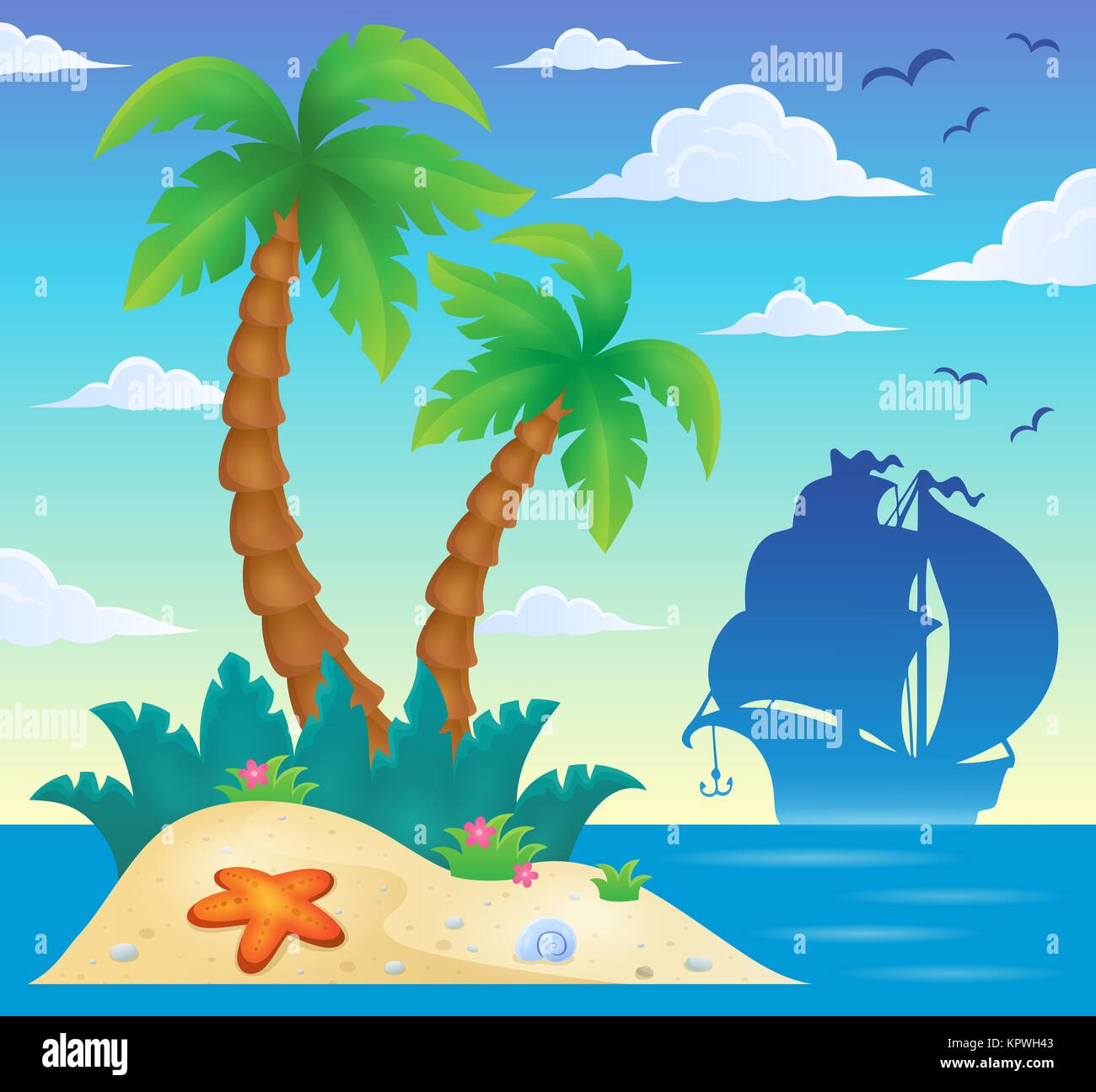 Tropical island theme image 8 Stock Photo - Alamy