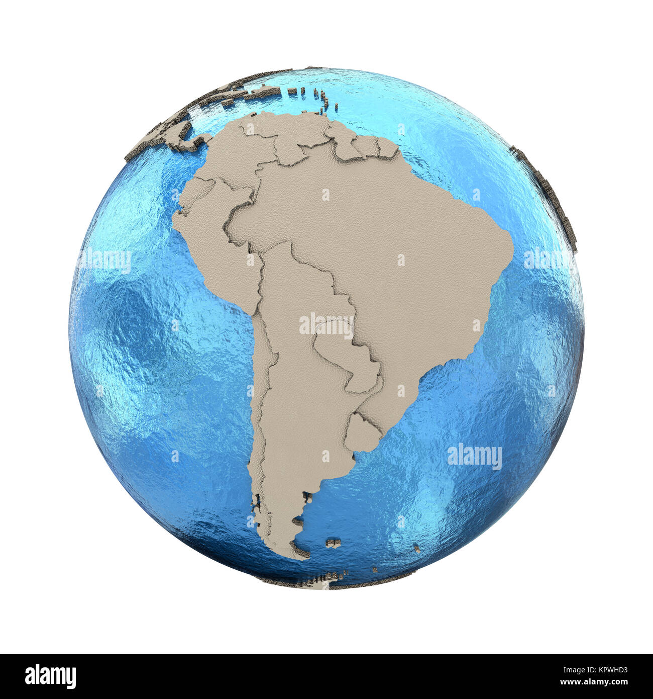 South america on 3d model hi-res stock photography and images - Alamy