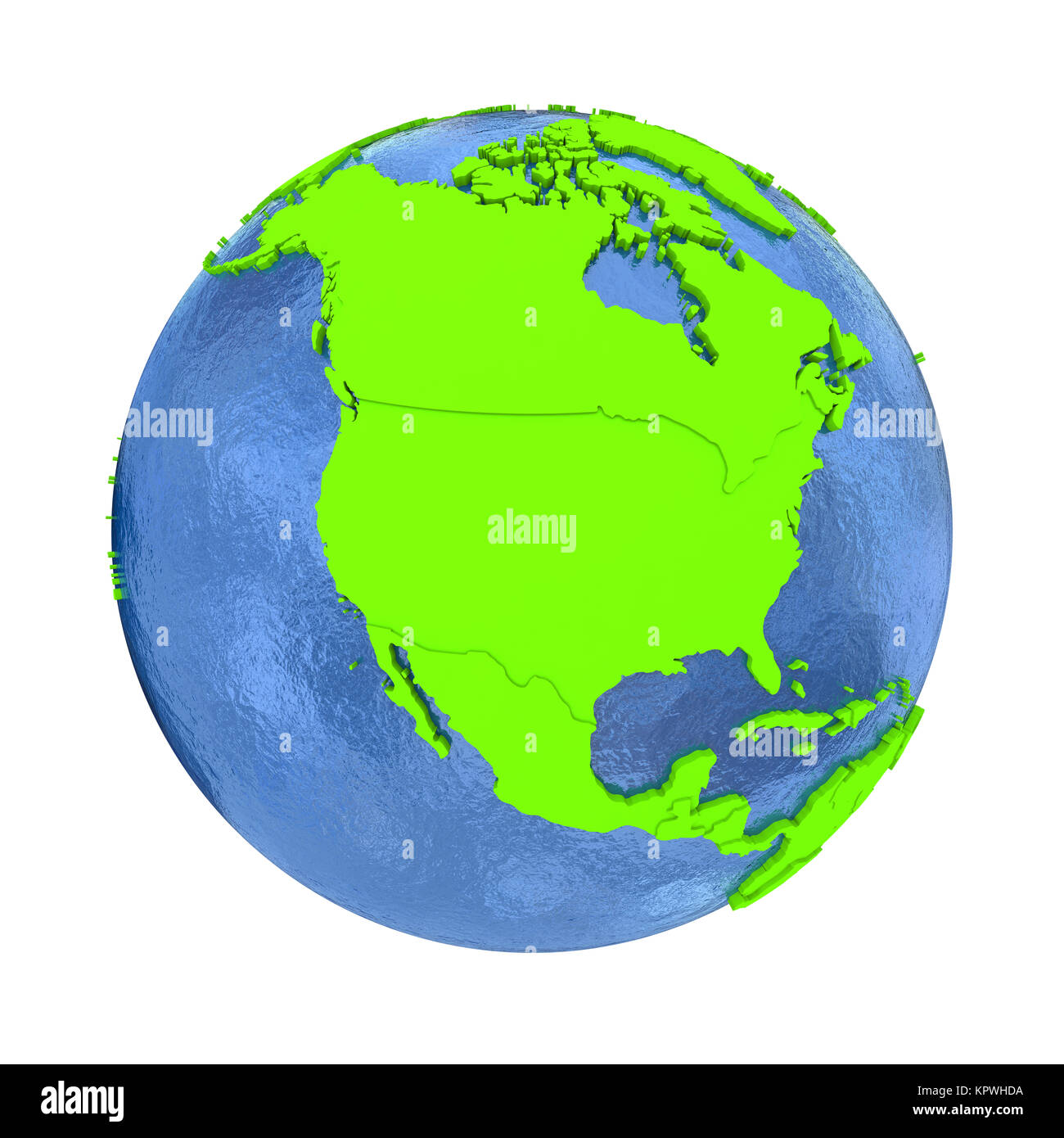 American continent green map Cut Out Stock Images & Pictures - Alamy
