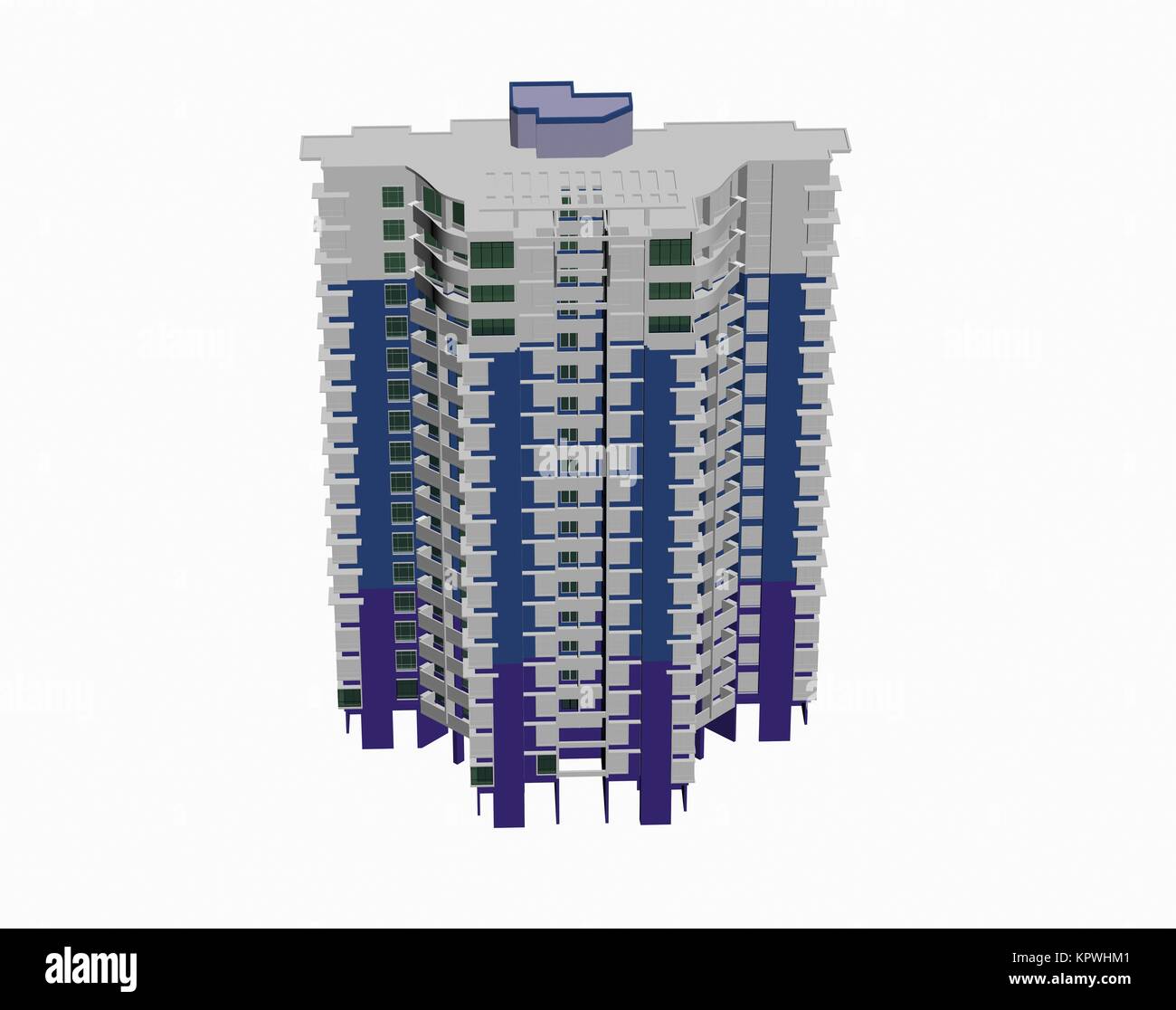 High rise apartment Cut Out Stock Images & Pictures - Alamy