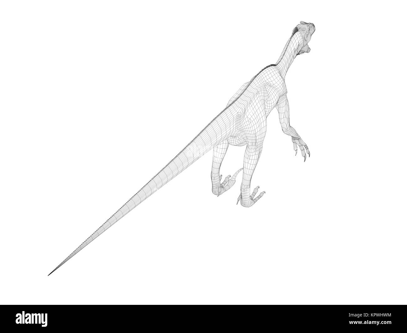 3d wireframe dinosaur Stock Photo - Alamy