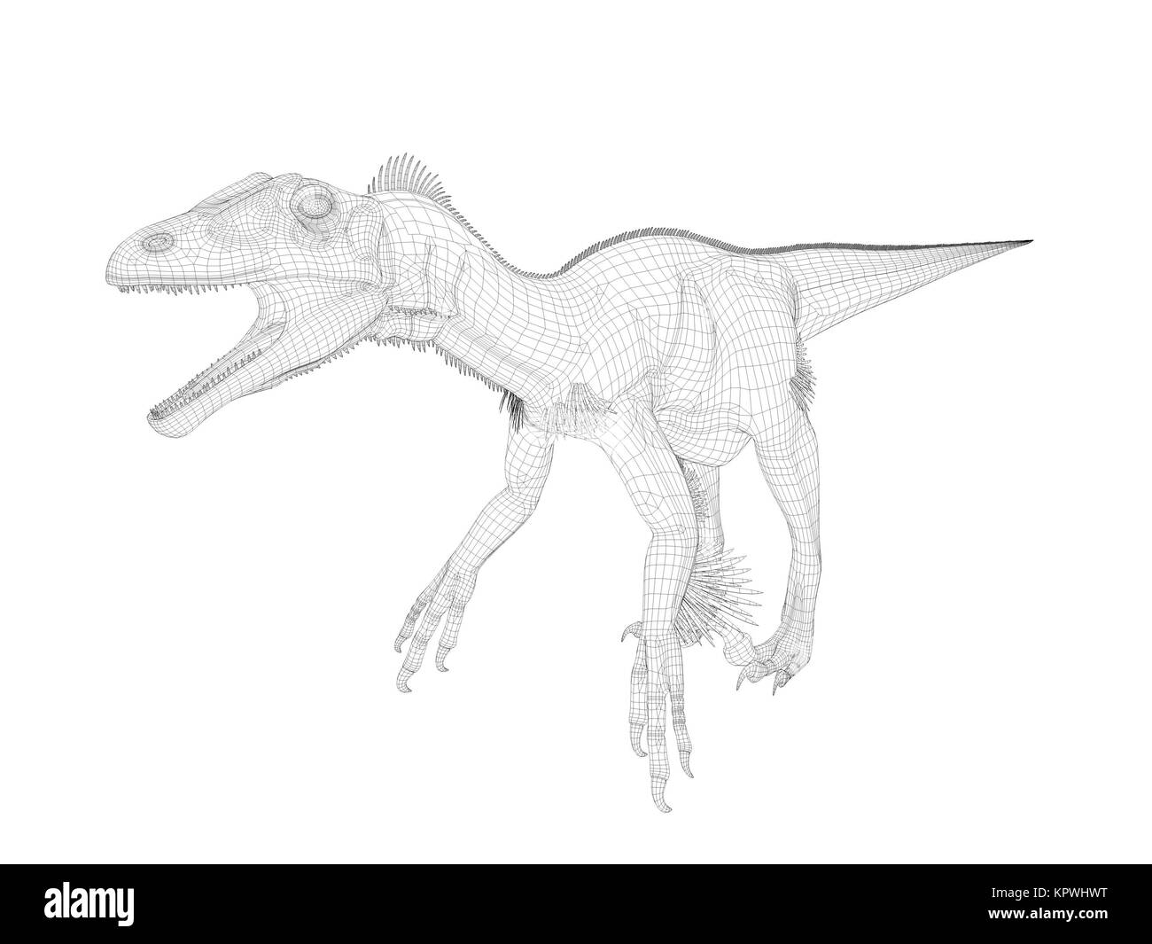 3d wireframe dinosaur Stock Photo - Alamy