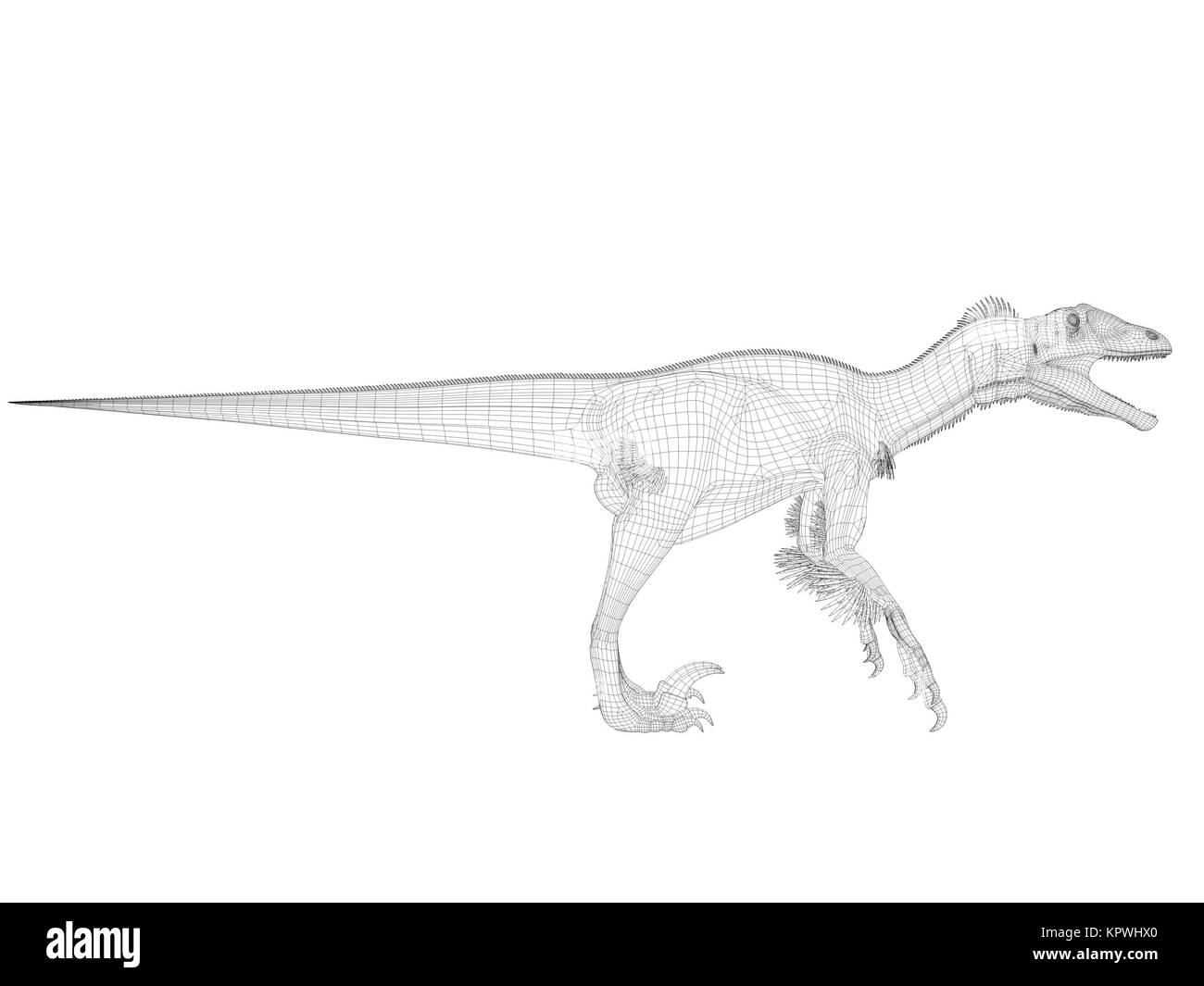 3d wireframe dinosaur Stock Photo - Alamy