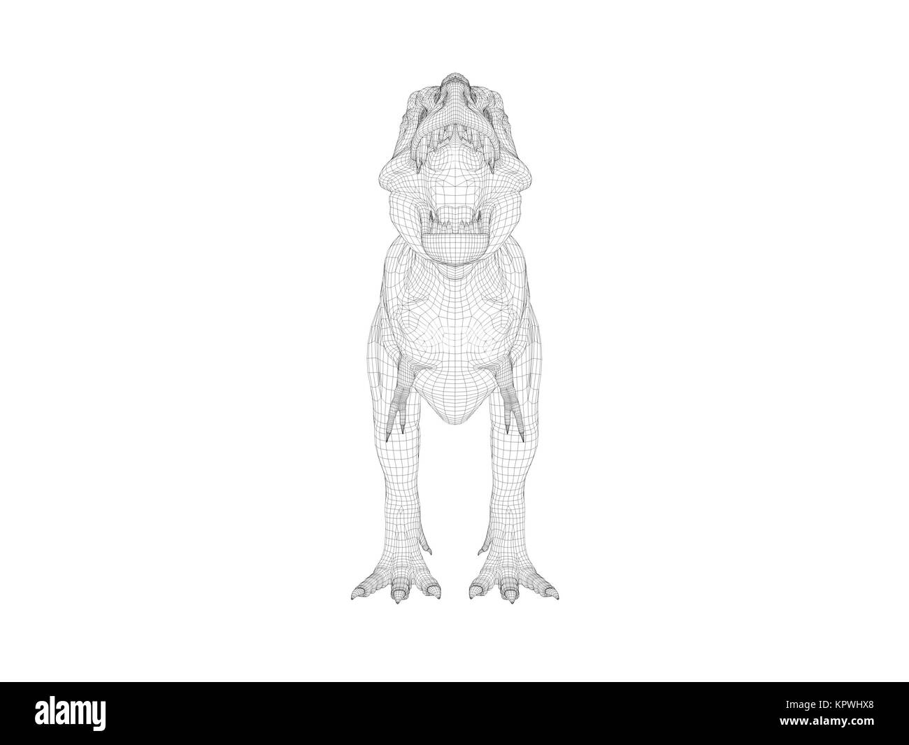3d wireframe dinosaur Stock Photo - Alamy