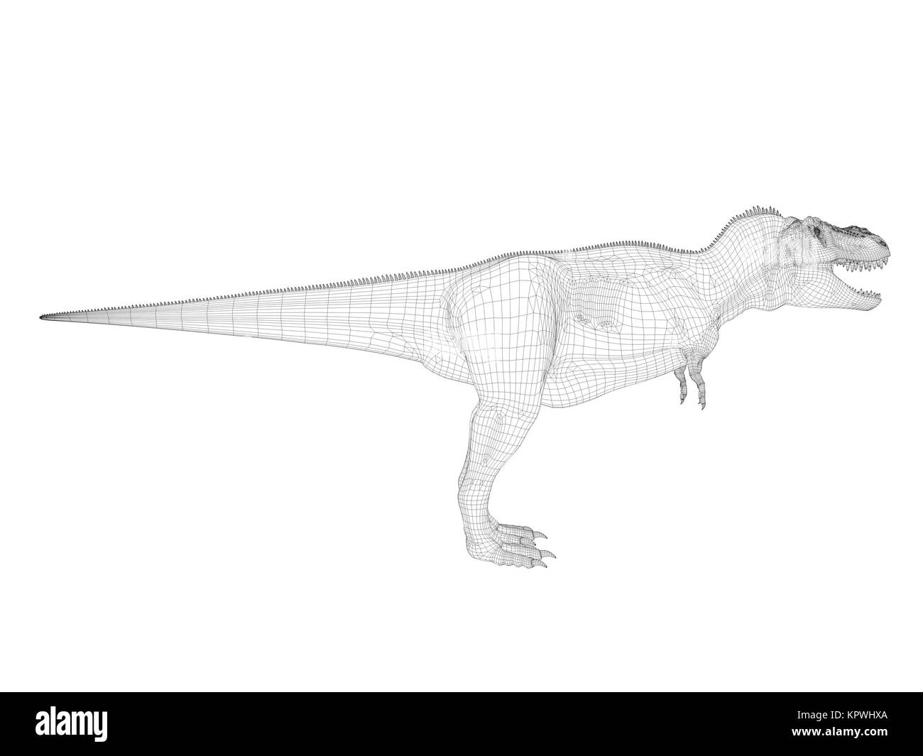 3d wireframe dinosaur Stock Photo - Alamy