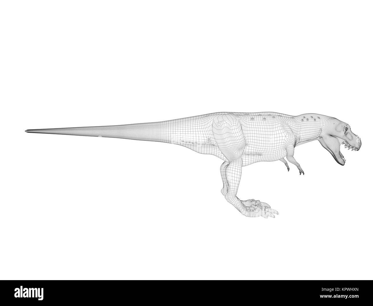 3d wireframe dinosaur Stock Photo - Alamy