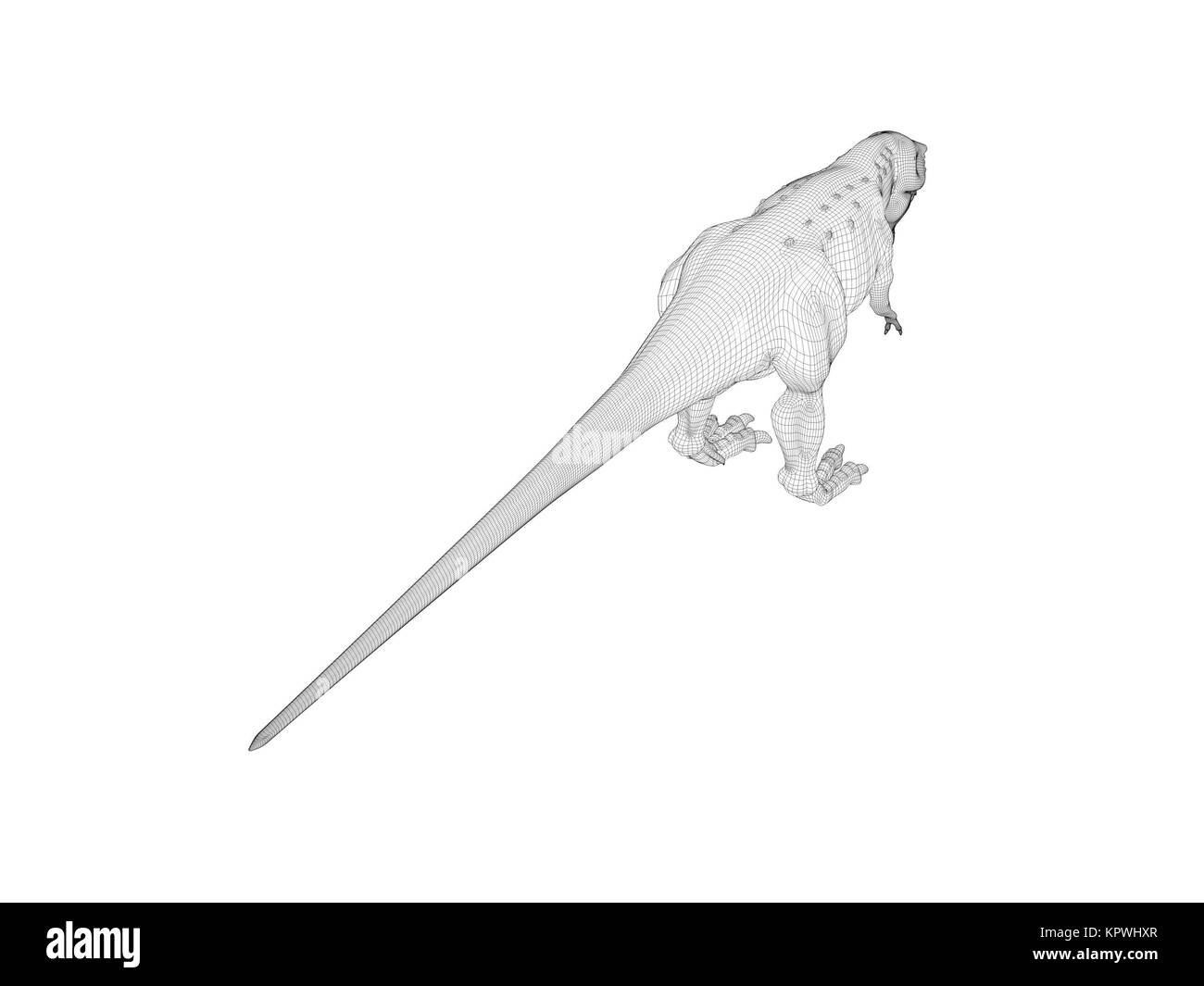 3d wireframe dinosaur Stock Photo - Alamy