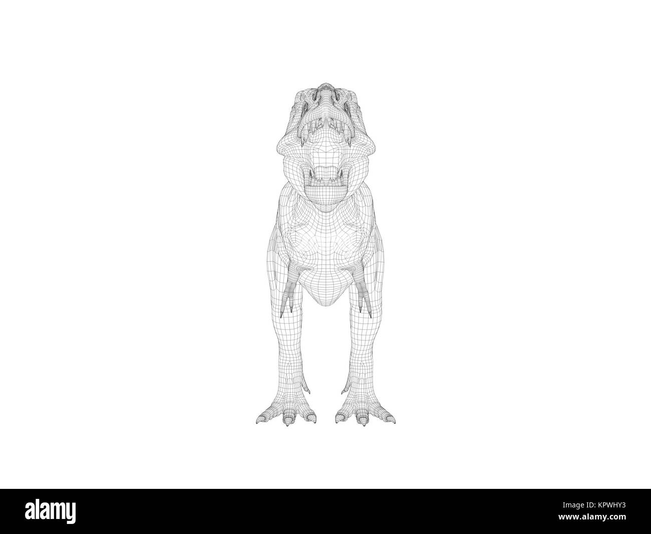 3d wireframe dinosaur Stock Photo - Alamy