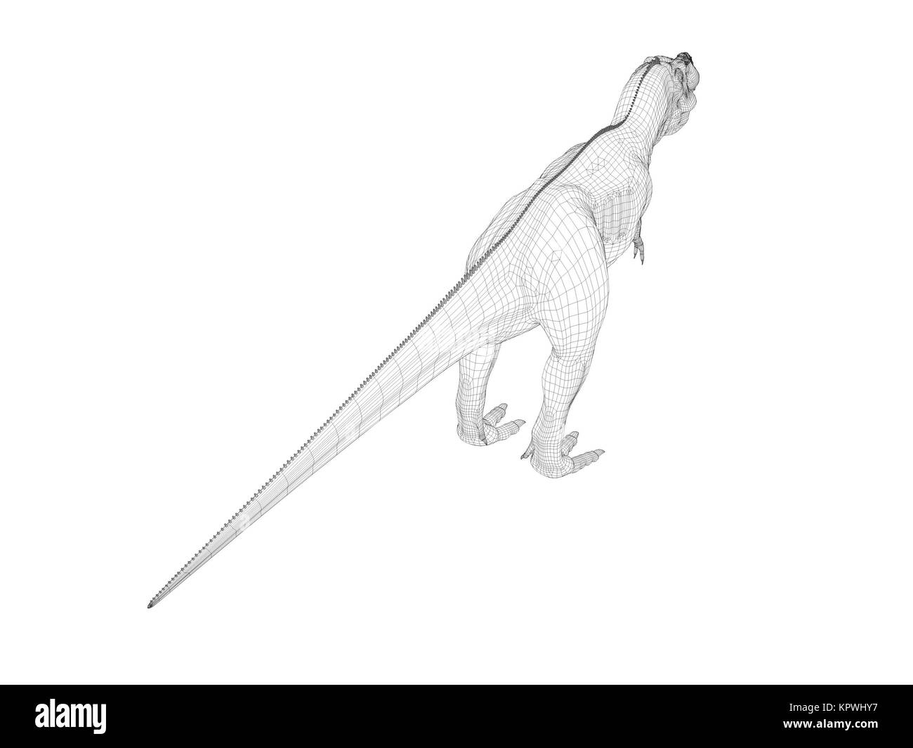 3d wireframe dinosaur Stock Photo - Alamy