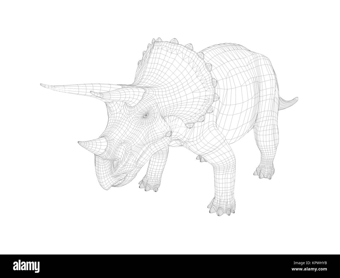 3d wireframe dinosaur Stock Photo - Alamy