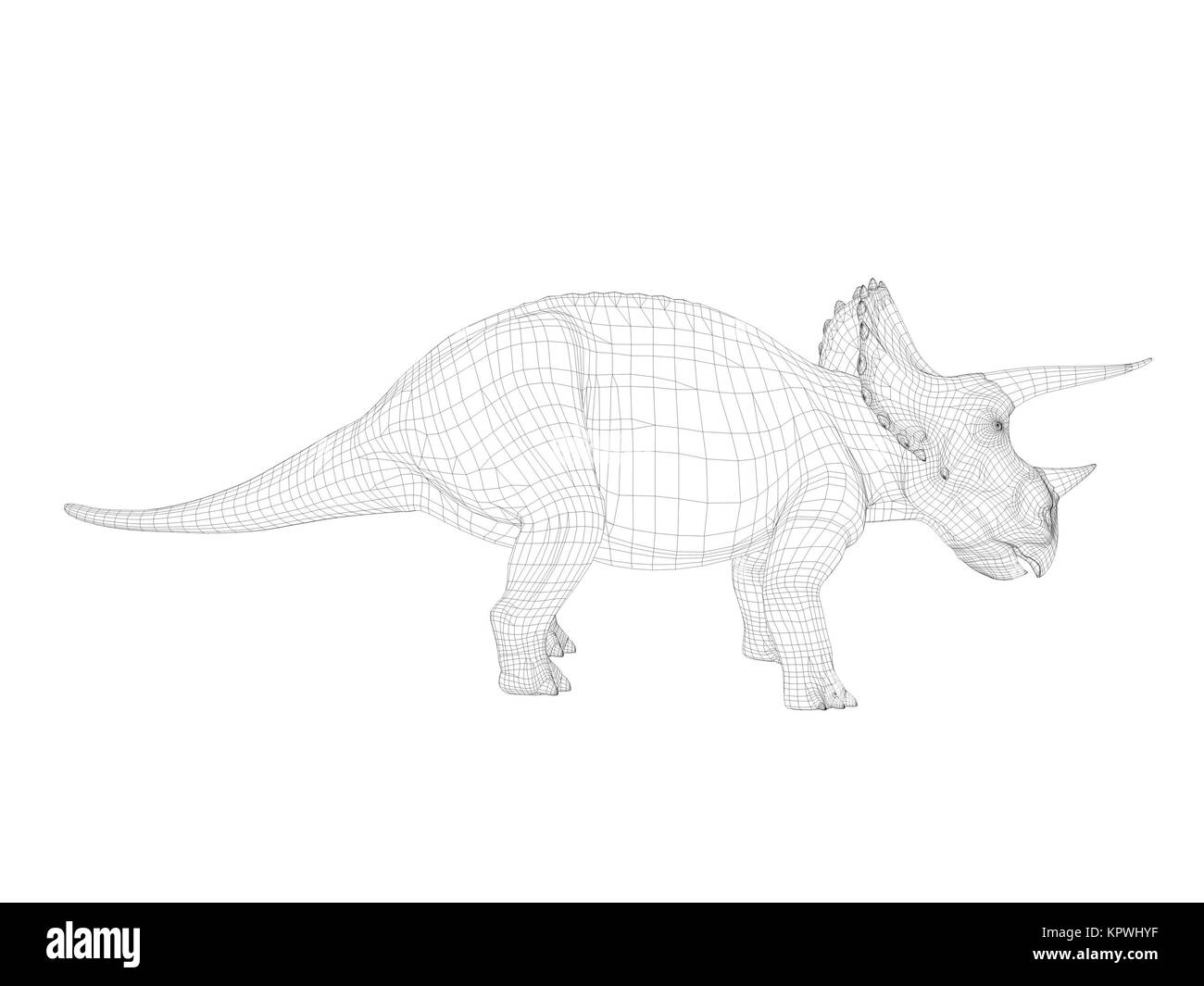 3d wireframe dinosaur Stock Photo - Alamy